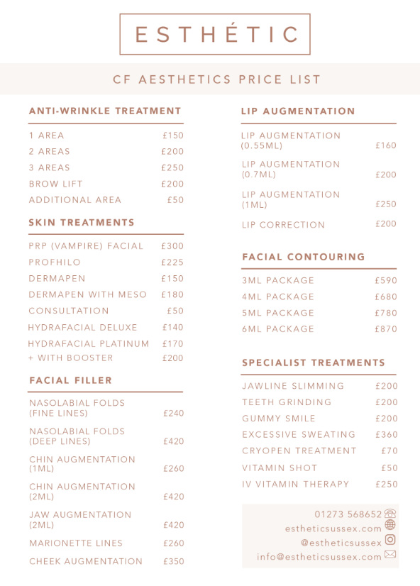 Aesthetic Clinic | Esthetic | Beauty Salon Lewes East Sussex